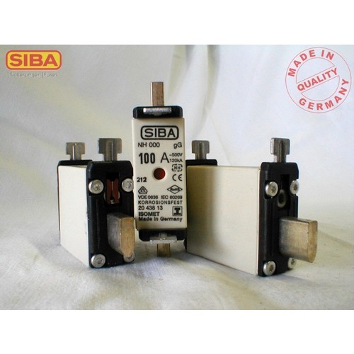2043813.63 SIBA NH-Sicherung Gr. 00 63A mit isolierten Grifflaschen - Messersicherung
