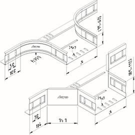 10084 Trayco CT60-BR-200-PG Kabelrinne Abzweigstück 200 - Anbau ...