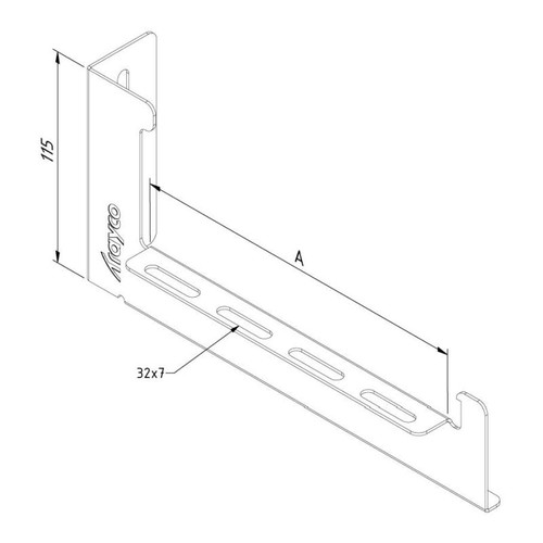 14200 Trayco CT60-WBCL-100-PG Wandausleger klipsbar 100 0,9kN - Wand ...
