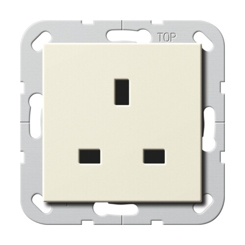 277601 Gira Steckdose BS 13A KS System 55 Cremeweiß - Steckdose