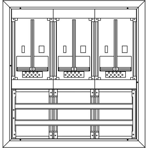 ST3C0-VU-R Elsta-Mosdorfer ZVR ST 3Z C 0GF VZ unten PR - Zähler-Leergehäuse