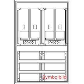 V2B0-VU Elsta-Mosdorfer ZV V 2Z B 0GF VZ unten - Zähler-Leergehäuse