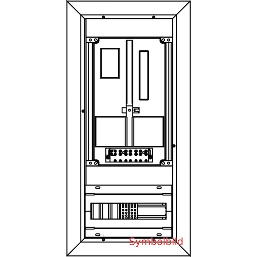 W1A1U-R Elsta-Mosdorfer ZVR W 1Z A 1GF unten - Zähler-Leergehäuse