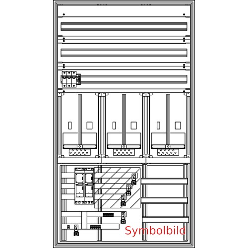 B2CNT3O Elsta-Mosdorfer ZV B 2NT C 3xGF oben (leer) - Zähler-Leergehäuse
