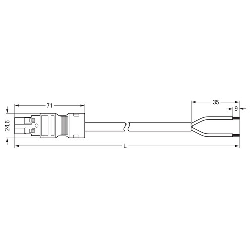 771-8292/215-803 Wago konfektionierte Anschlussleitung B2ca Stecker ...